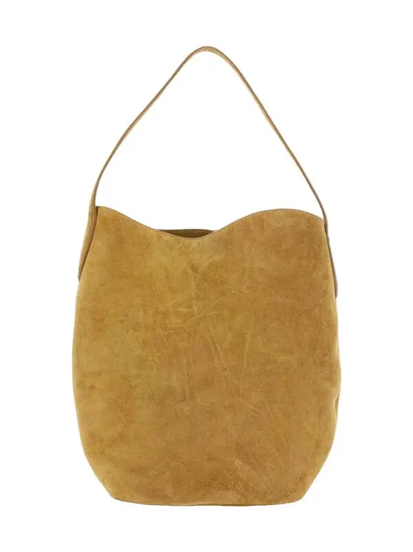 LIFFNER Large Belted Suede Bucket Bag - Brown