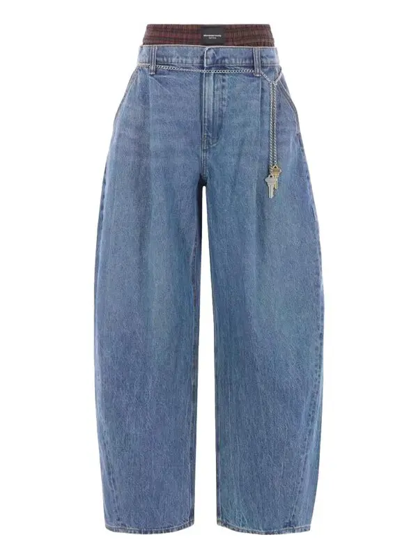 Alexander Wang Oversized Pleated Jeans - Blue