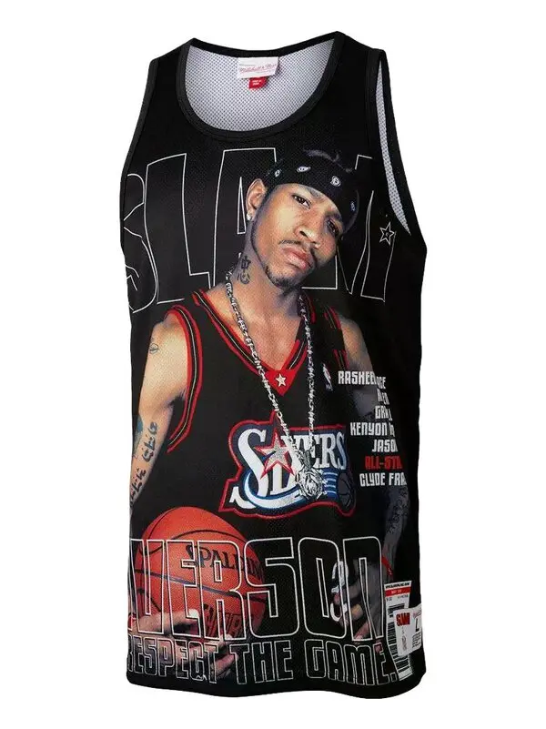 Mitchell & Ness Allen Iverson 76ers Graphic Tank Top - Black