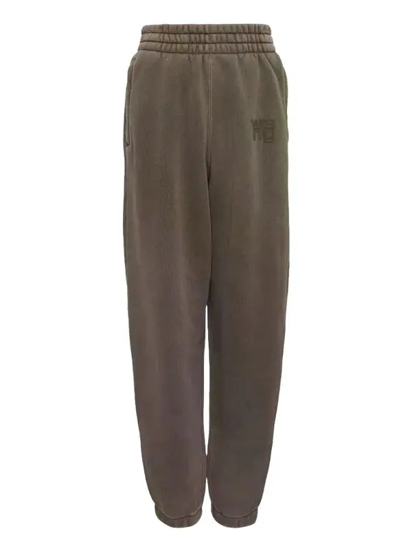 Alexander Wang Logo Embroidered Track Pants - Brown