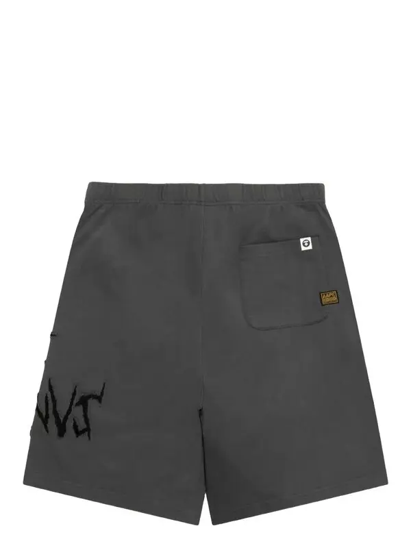 AAPE BY *A BATHING APE Embroidered Logo Shorts - Grey