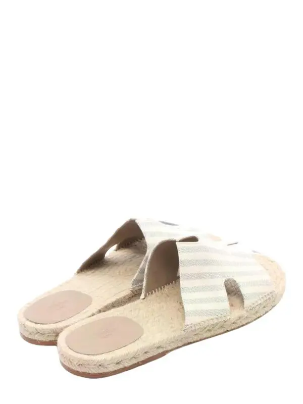 Hermès Antigua Striped Espadrilles - Neutrals