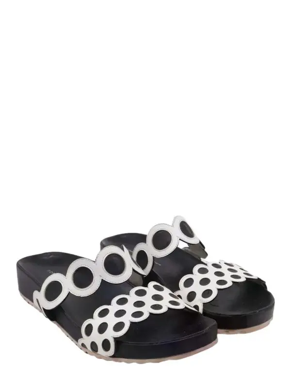 SOPHIA WEBSTER Cut-out Flat Sandals - Black
