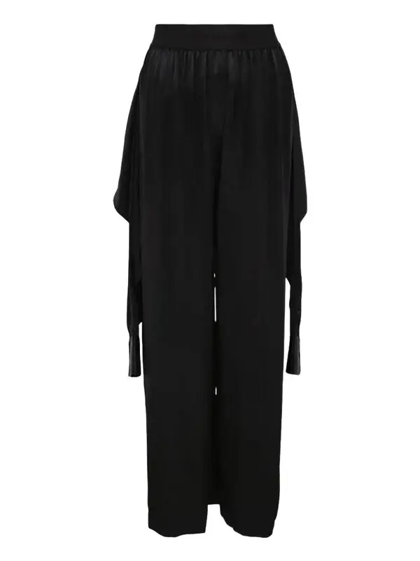 Alexander Wang Silk Charmeuse Boxer Trousers - Black