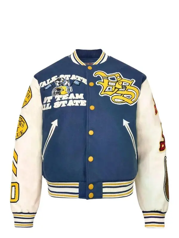 VALE FOREVER Friday Patch-detail Varsity Jacket - Blue