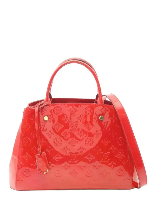 LOUIS VUITTON Montaigne Monogram Tote Bag - Red