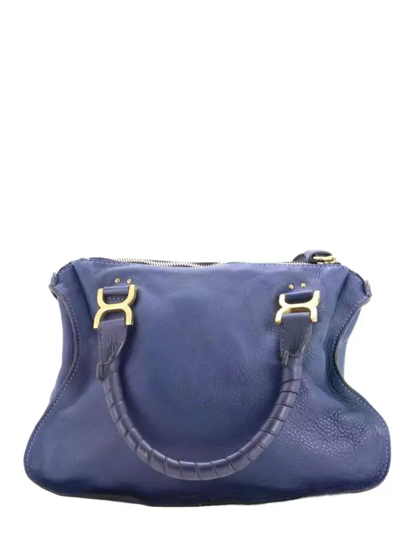 Chloé Marcie Leather Medium Satchel - Blue