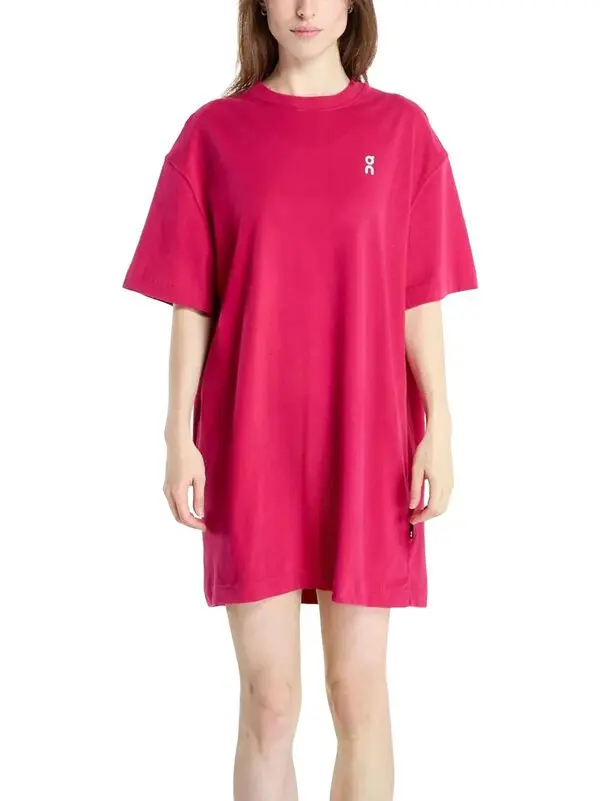 On Club Logo-print T-shirt Dress - Pink