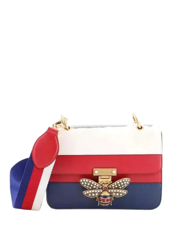 Gucci Queen Margaret Flap Bag Colorblock Leather Medium Shoulder Bag - Multicolour