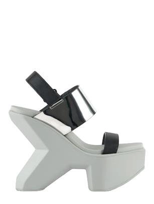 United Nude Boulder Platform Wedge Sandal - Silver