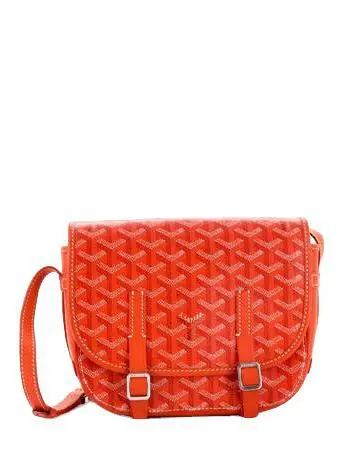 Goyard Belvedere Messenger Bag Coated Canvas With Leather Pm - Orange