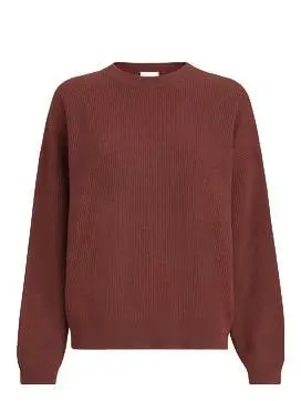 Brunello Cucinelli Sparkling Cashmere English Rib Sweater - Ruby