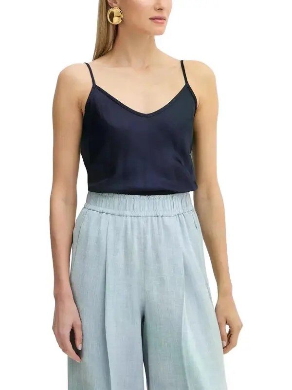 FRACOMINA V-neck Blouse With Adjustable Straps - Blue