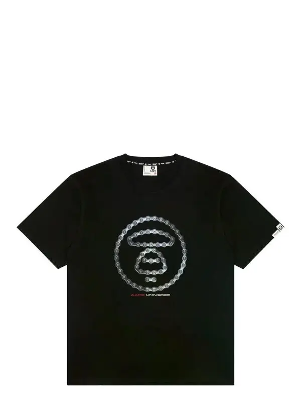 AAPE BY *A BATHING APE Moonface Chain-print T-shirt - Black