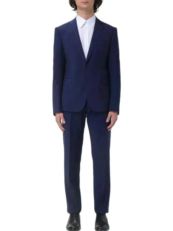 Emporio Armani Single-breasted Virgin-wool Suit - Blue
