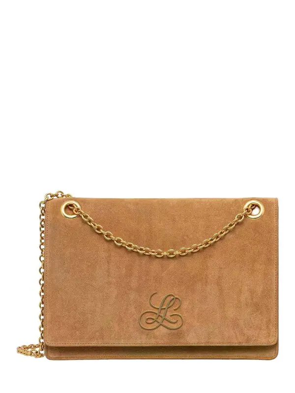 Luisa Spagnoli Suede Shoulder Bag - Brown