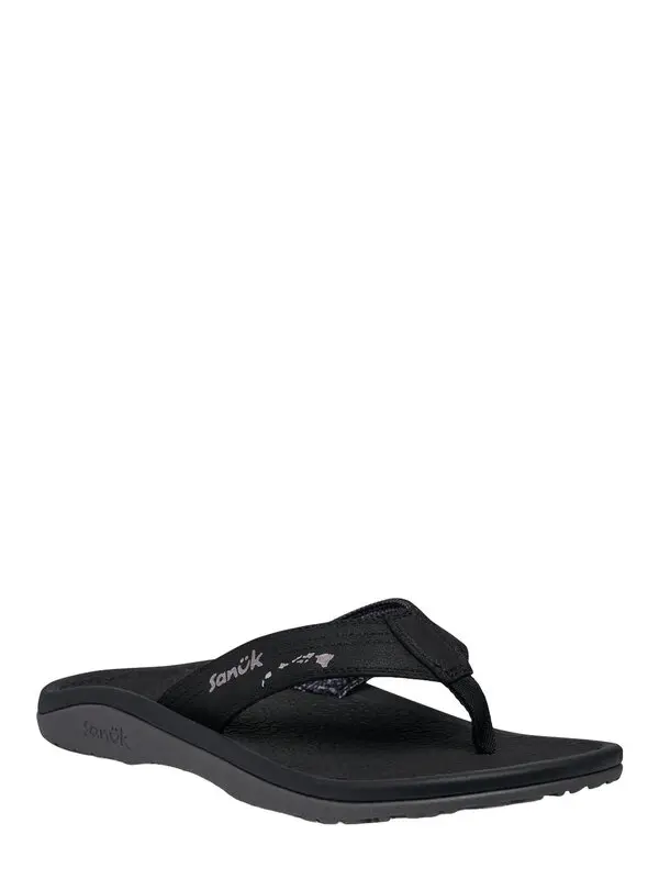 Sanuk On The Rocks Flip Flop - Black