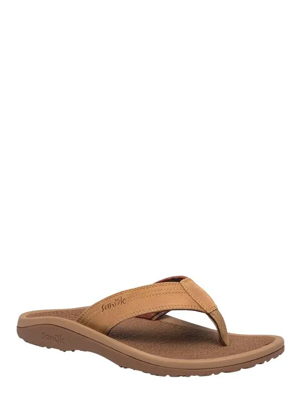 Sanuk On The Rocks Flip Flop - Tan