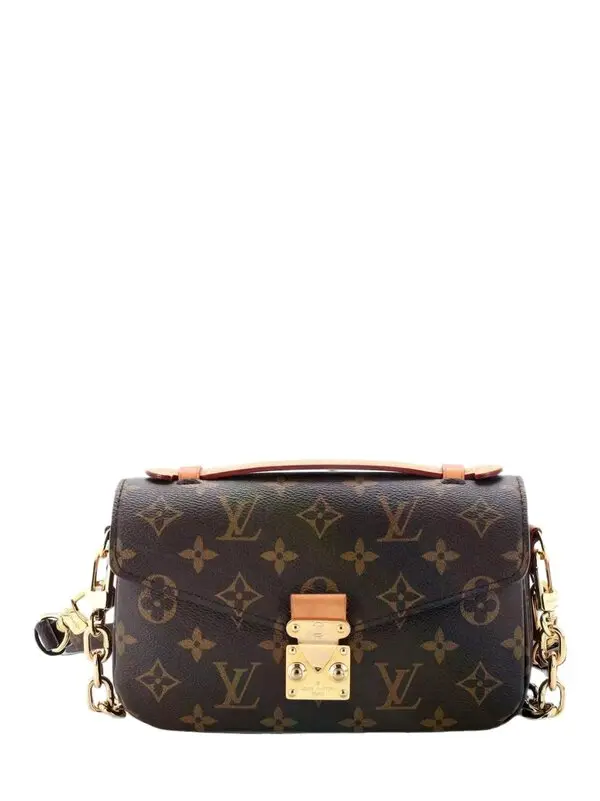 LOUIS VUITTON Monogram East West Pochette Metis Bag - Brown