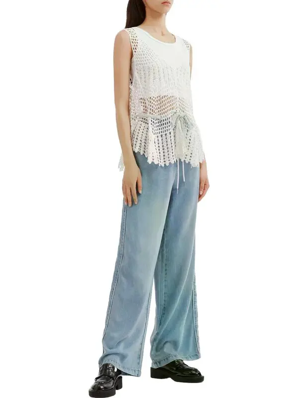 B+AB Drawstring Side-stripe Jeans - Blue