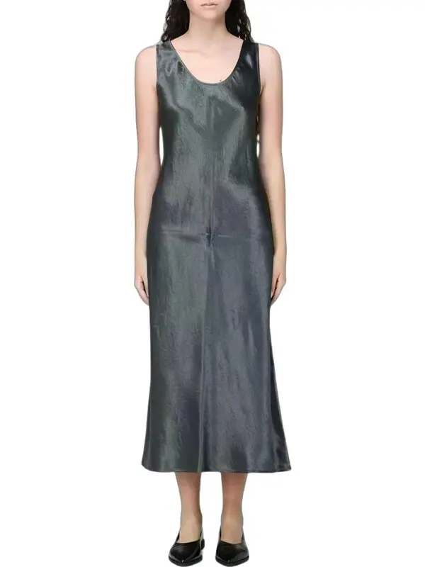 Max Mara Satin Midi Dress - Grey