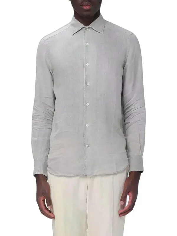 MC2 SAINT BARTH Linen Long-sleeve Shirt - Grey