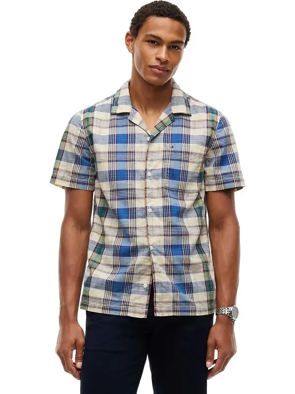Tommy Hilfiger Regular Fit Ikat Plaid Camp Shirt - Plaid Multi