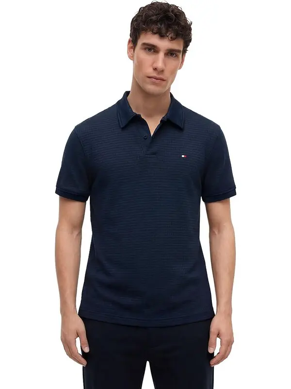 Tommy Hilfiger Th Performance Regular Fit Flex Polo - Light Navy