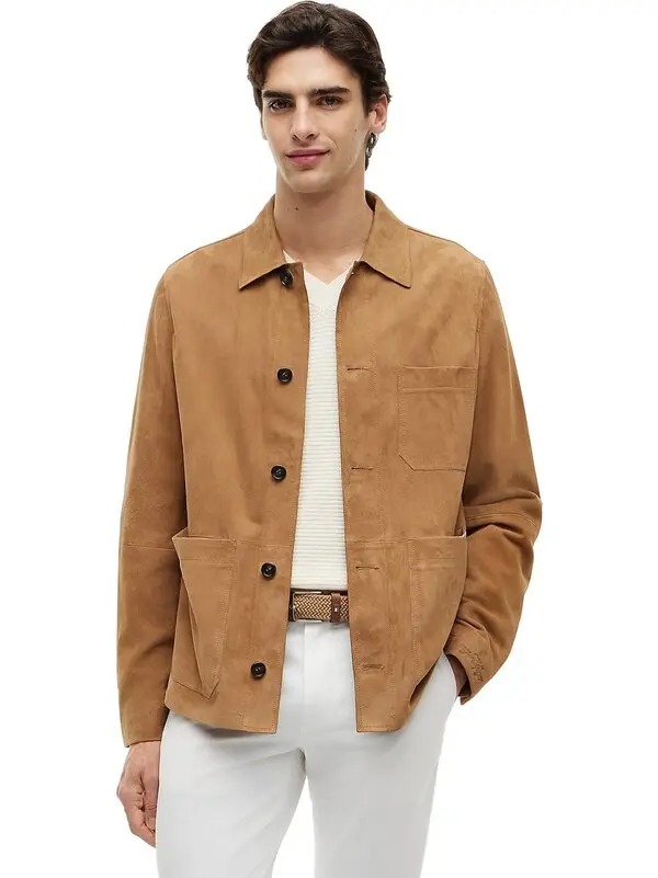 Tommy Hilfiger Suede Chore Jacket - Brown