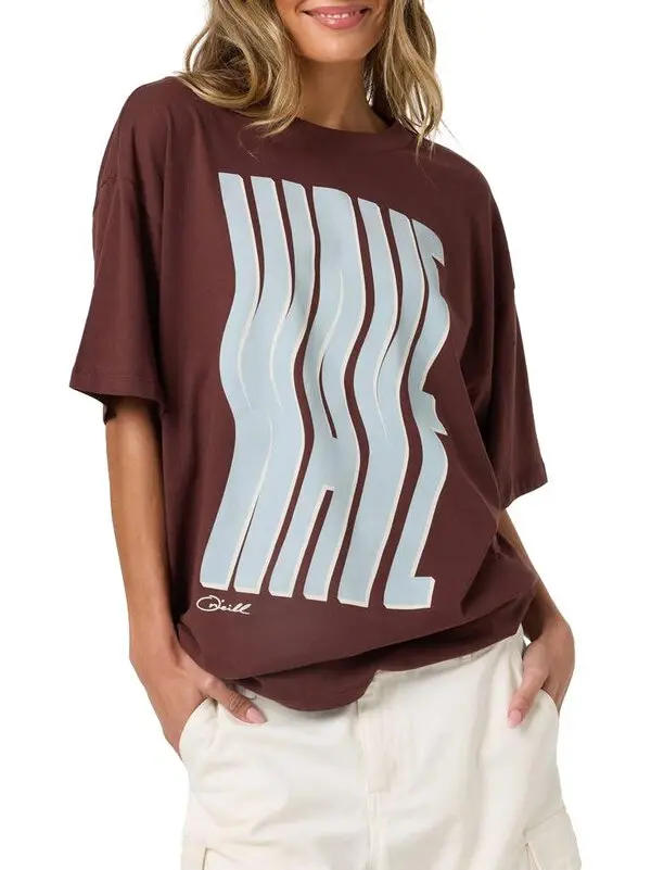 O'Neill Oversized Graphic T-shirt - Chocolate