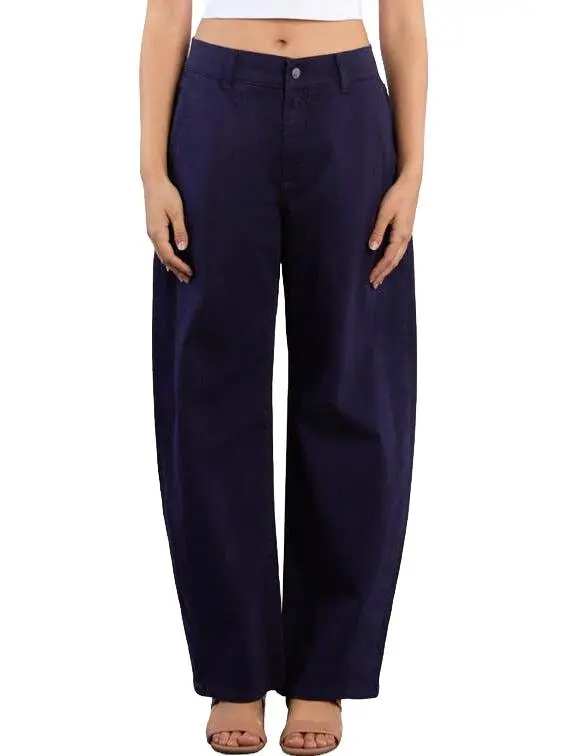 WASH LAB DENIM Sweetheart Stripe Barrel Leg Jeans - Eclipse