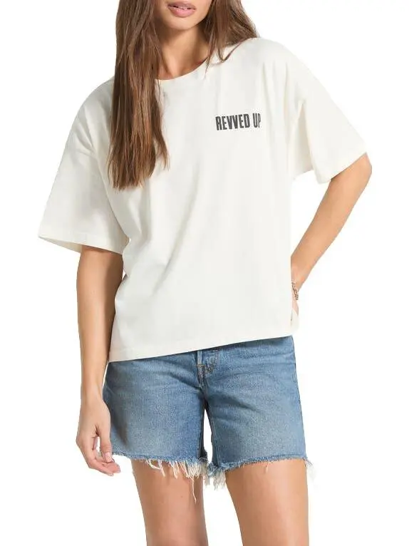 Brixton Revved Up Boxy Graphic T-shirt - Off White