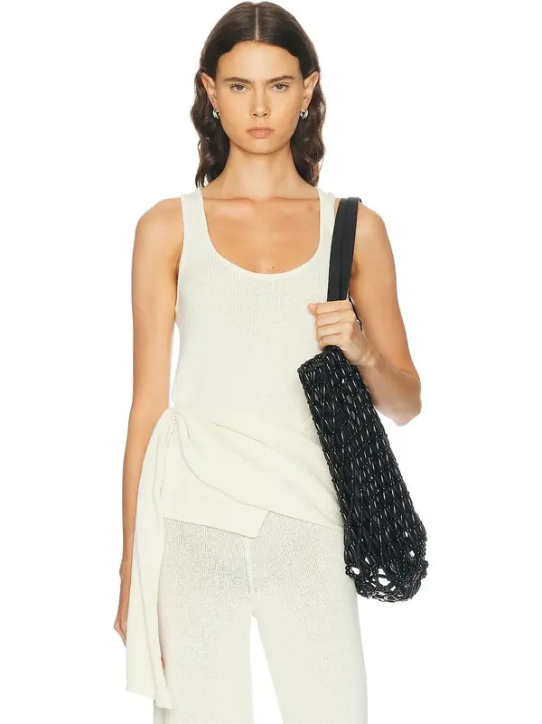 L'academie Lilyann Drape Tank - Cream