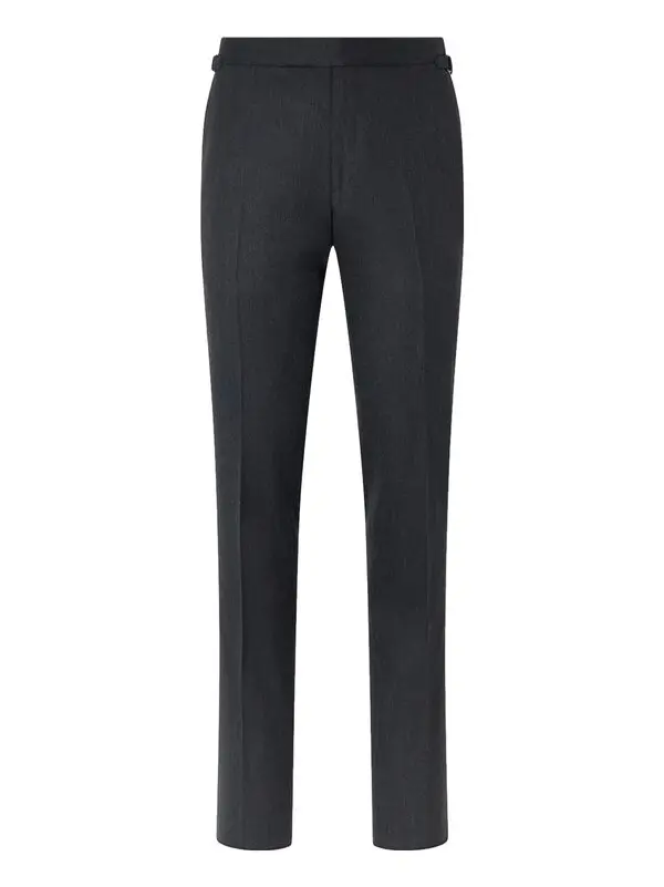TOM FORD Shelton Straight-leg Wool-twill Suit Trousers - Gray