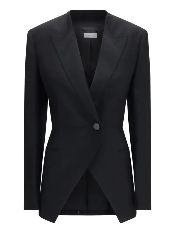 Givenchy Cut-out Double-breasted Blazer - Black