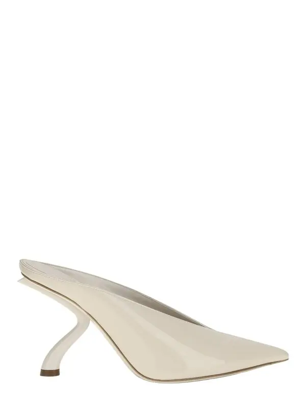 FERRAGAMO S Sculpted Heel Mules - Cream