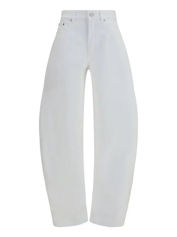 Alaïa Barrel Jeans - White