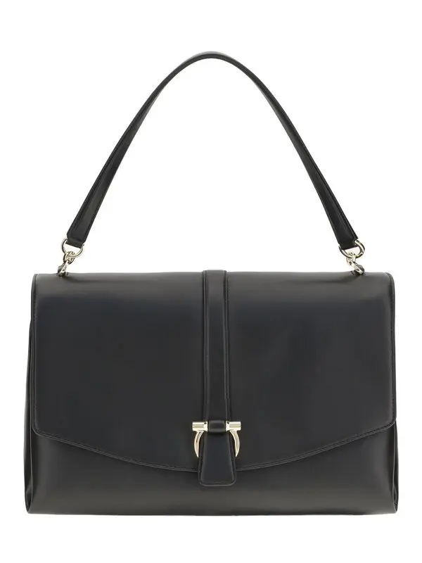FERRAGAMO Large Mia Shoulder Bag - Black