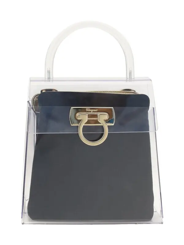 FERRAGAMO Pvc Top Handle Bag - Black