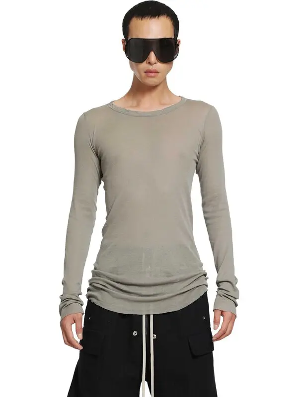 Rick Owens Tower Rib Ls T - Grey