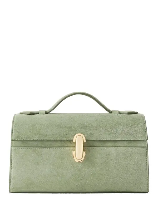 Savette Symmetry Pochette Suede Tote - Green