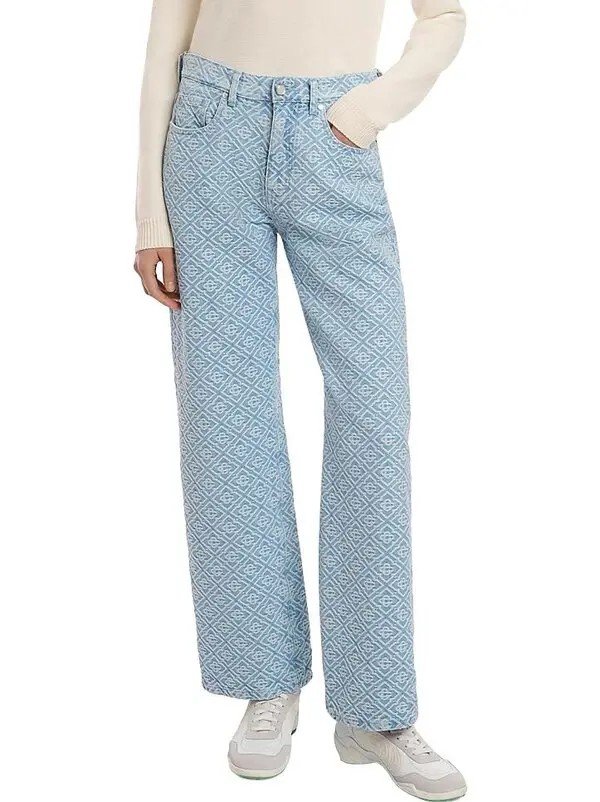 Casablanca Monogram Baggy Jeans - Denim
