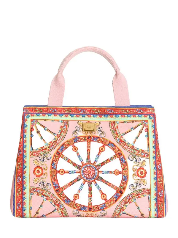 Dolce & Gabbana Carretto-print Canvas Shopper Bag - Multicolor