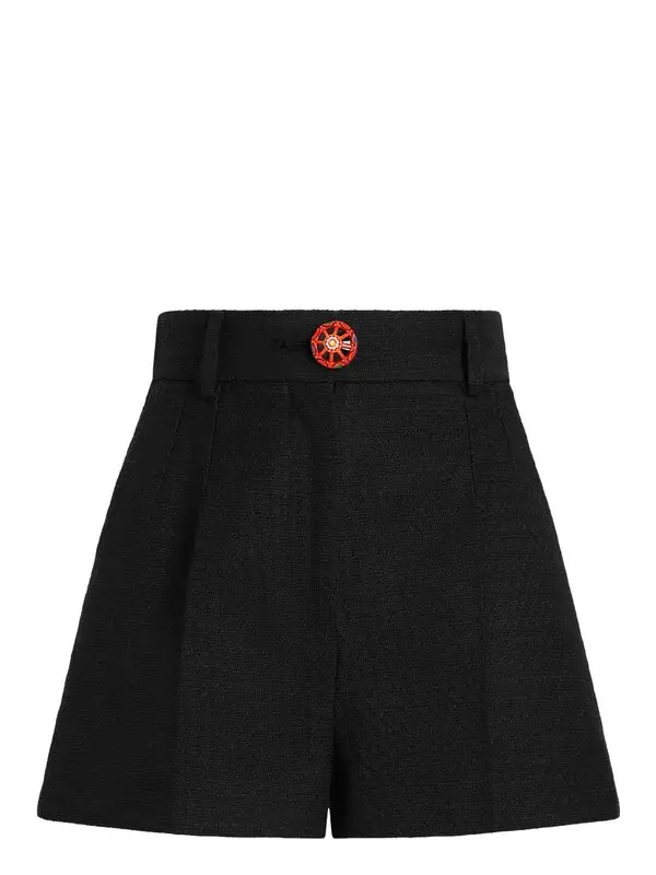 Dolce & Gabbana Textured Fabric Bermuda Shorts - Black