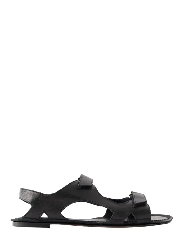 JAMIE HALLER The Walking Leather Sandals - Black