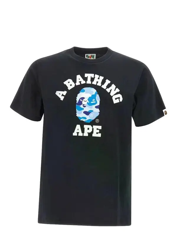 A BATHING APE Abc Camo College T-shirt - Black
