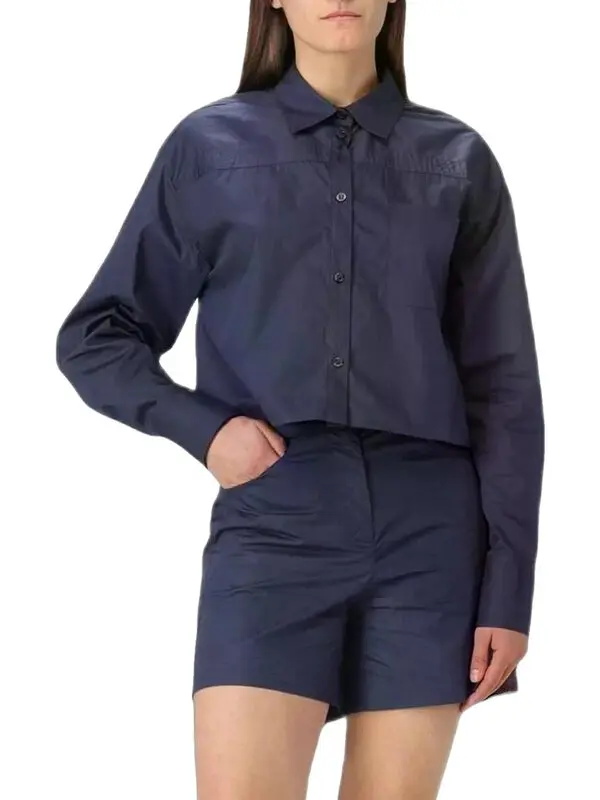 COLMAR Drop-shoulder Cotton Shirt - Blue