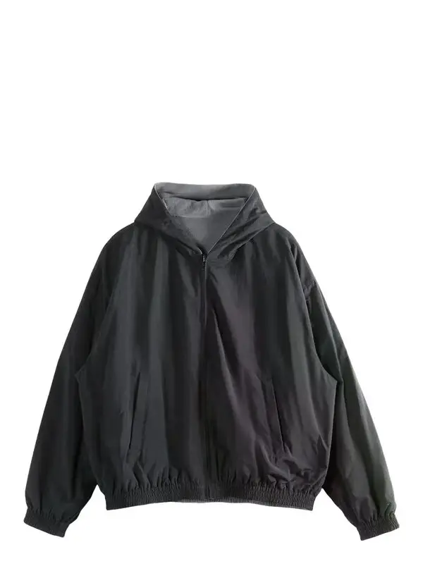 Balenciaga Reversible Zip-up Hooded Jacket - Black