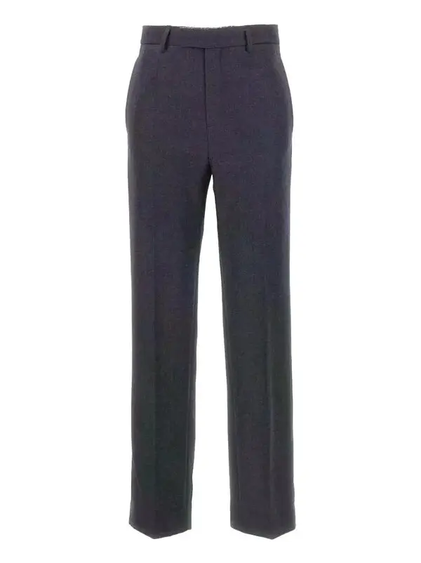 MAISON MARGIELA Fringed Virgin Wool Trousers - Grey
