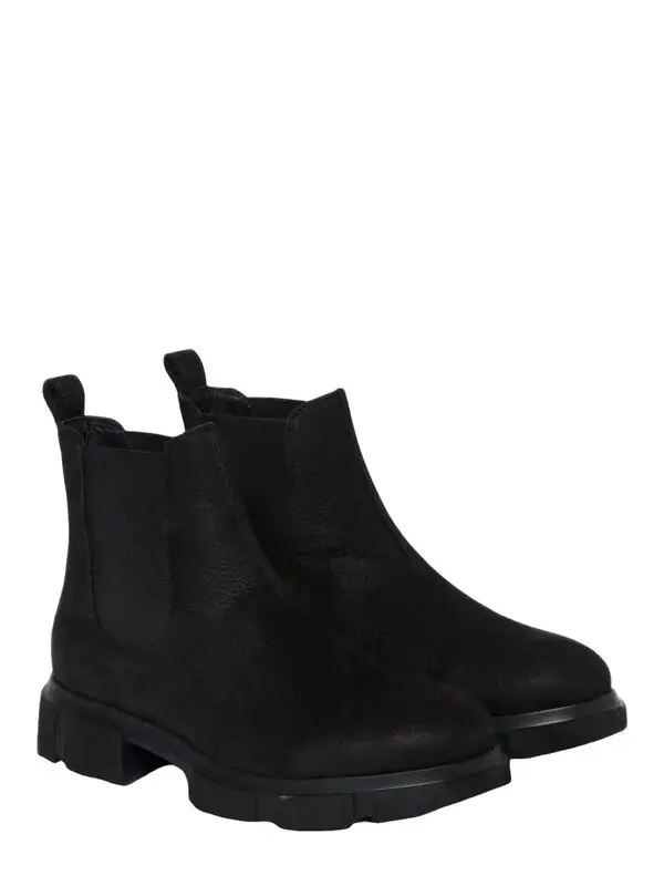 SUMMERY COPENHAGEN Pebbled Leather Chelsea Boots - Black